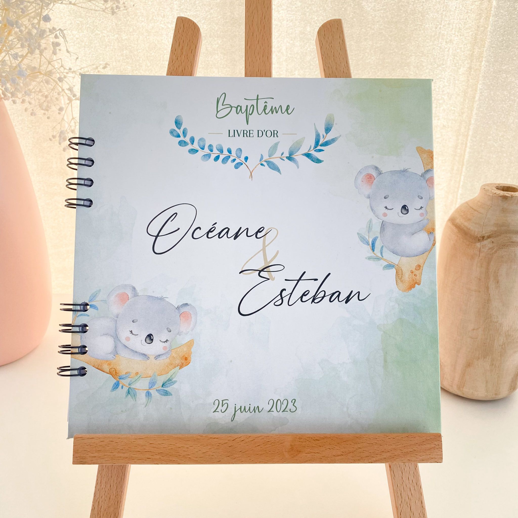Livre d'or baptême - O'rose création